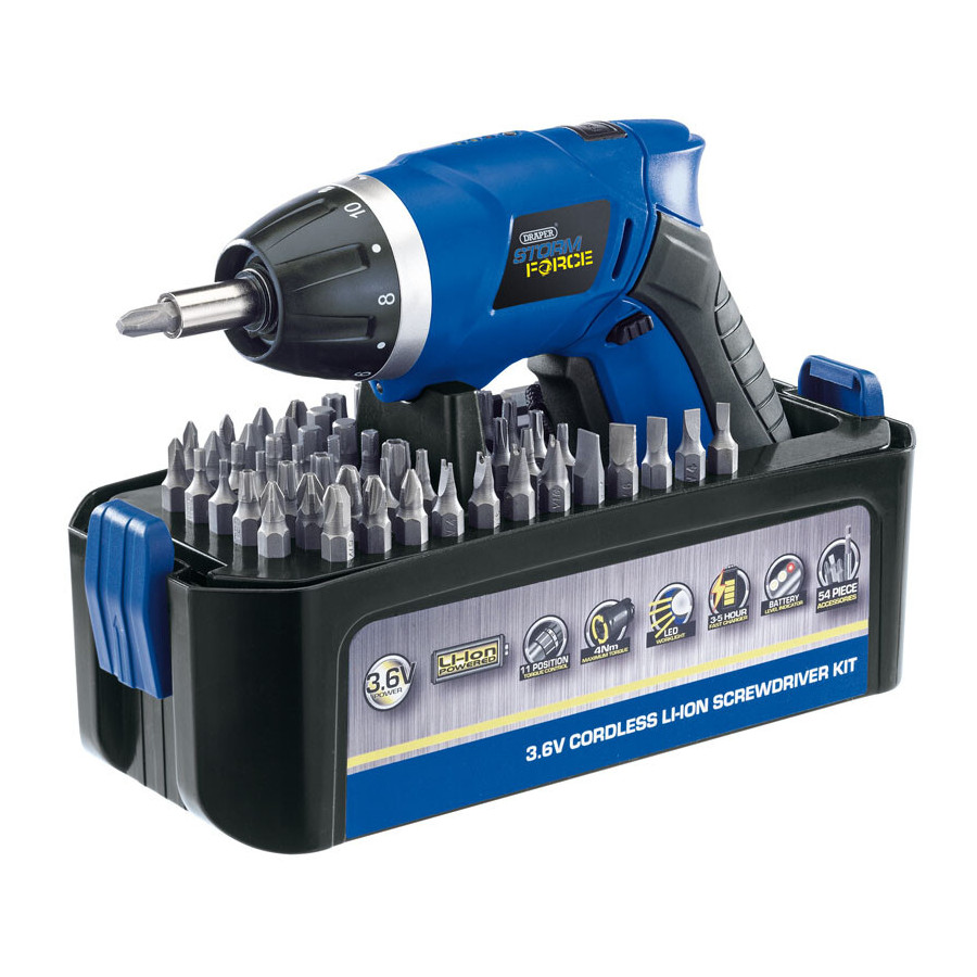 Draper Accu schroevendraaier set 3,6V | Winparts.nl - Black friday deals