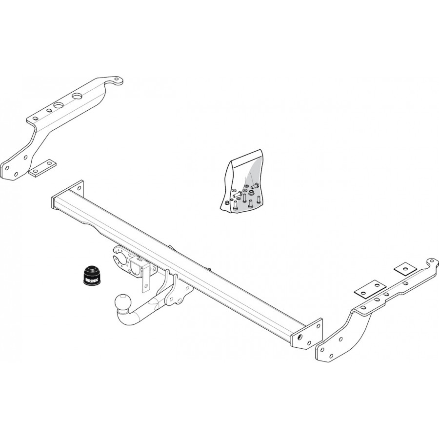 Vaste trekhaak 402300 Brink voor o.a. SUBARU | Winparts.nl - Trekhaak