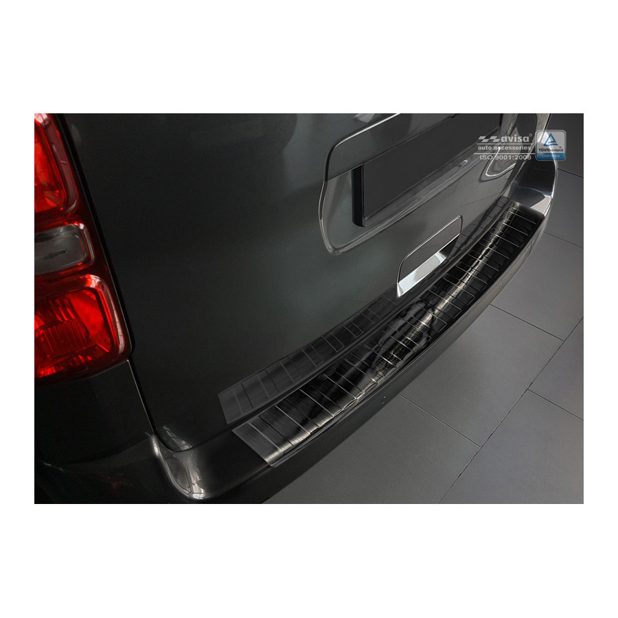 Black Stainless steel Rear bumper protector Peugeot Traveller/Citroën ...
