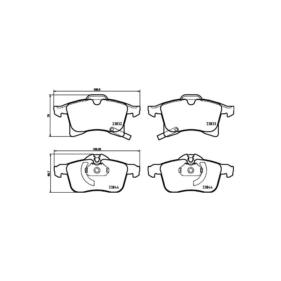 Brake Pad Set, disc brake DIRECTIONAL BRAKE PADS P 59 089 Brembo ...