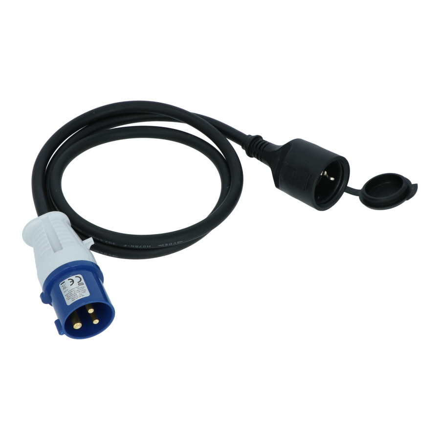 Carpoint Adapterkabel CEE Stekker naar Schuko Contrastekker 1,5 Meter ...
