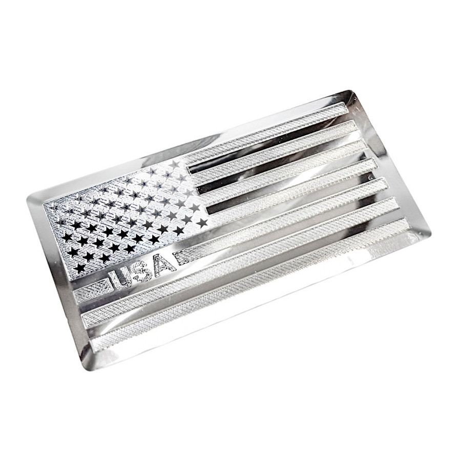 Aluminium Embleem/Logo - Flag USA - 7x3,6cm | Winparts.nl - Embleem / logo