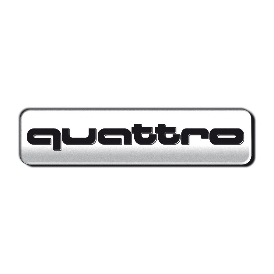 Aluminium Embleem/Logo - QUATTRO - 7x1,7cm | Winparts.nl - Embleem / logo