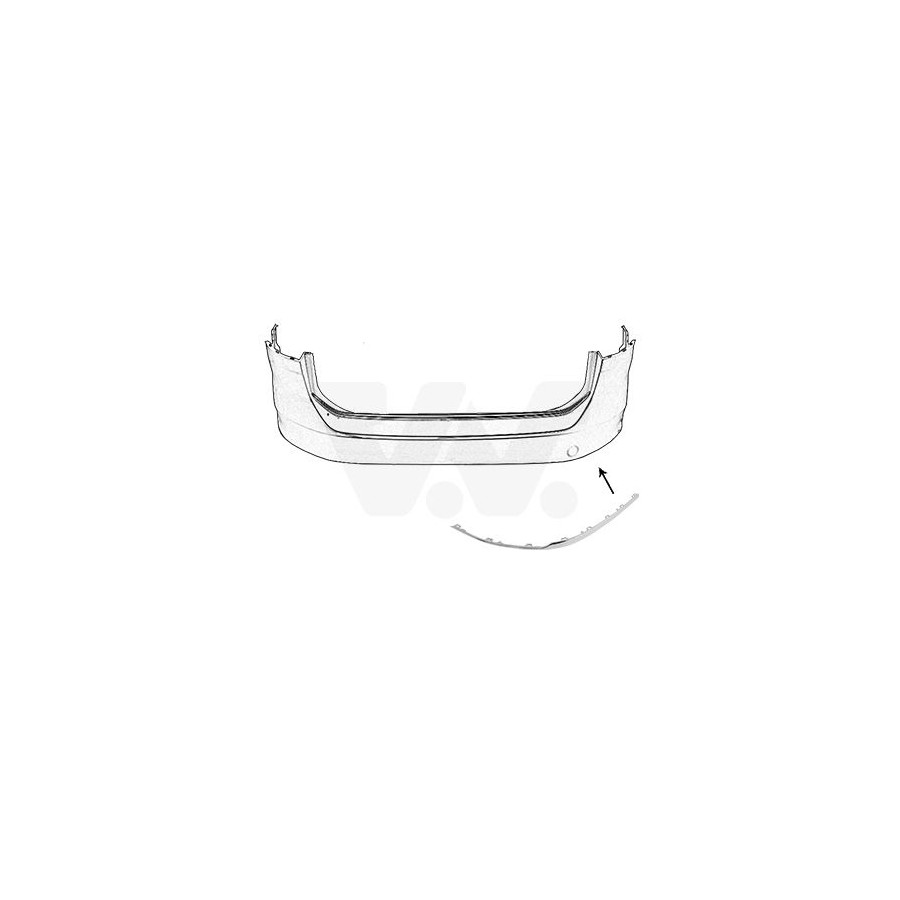 Plaat, bumper voor o.a. VOLKSWAGEN | Winparts.nl - Sierlijsten
