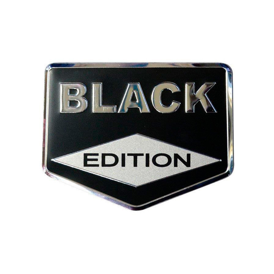 Aluminium Embleem/Logo - BLACK EDITION - 8x6,2cm | Winparts.nl - Stickers