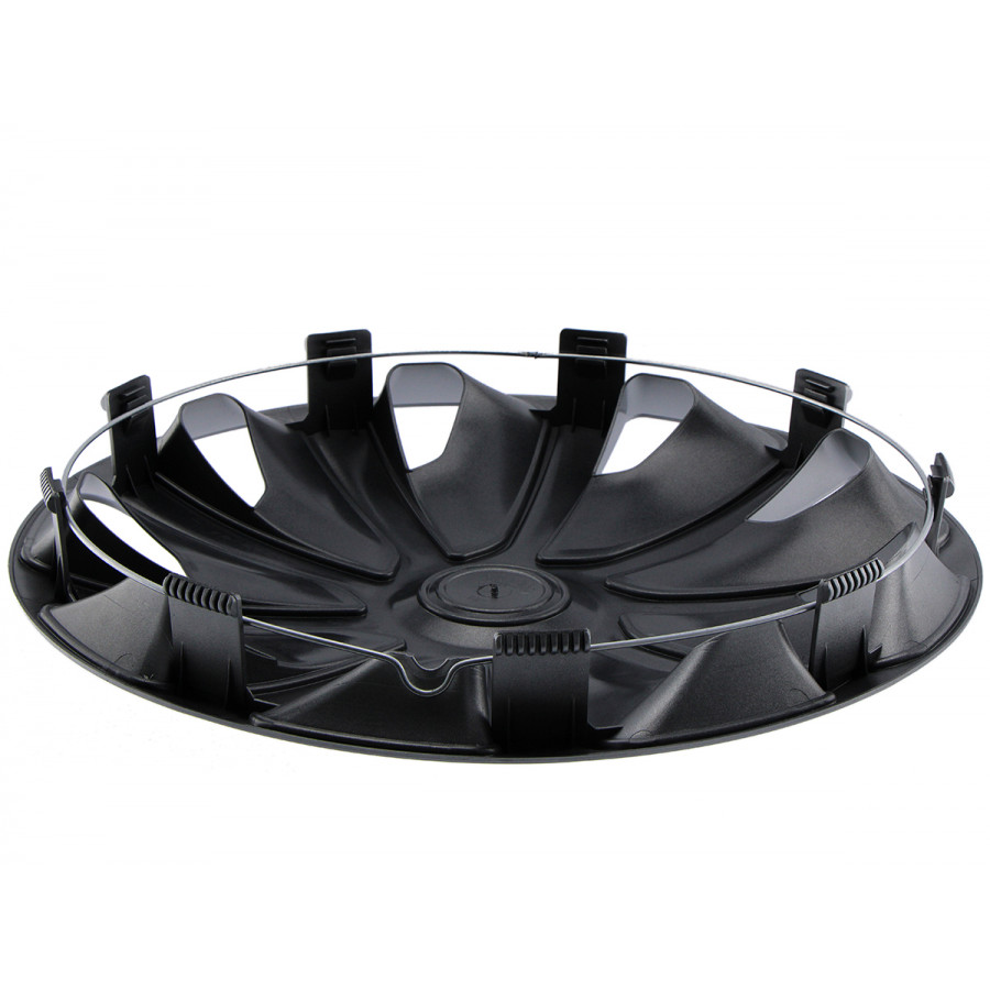 Wheel Trim Hub Caps set of 4Craft Silver / Black (Convex Rims) 15-inch ...