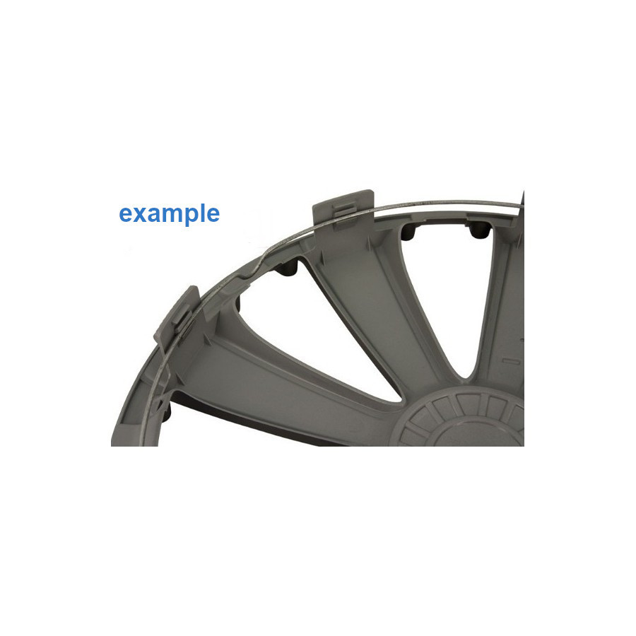 Wheel Trim Hub Caps set of 4Craft Silver / Black (Convex Rims) 15-inch ...