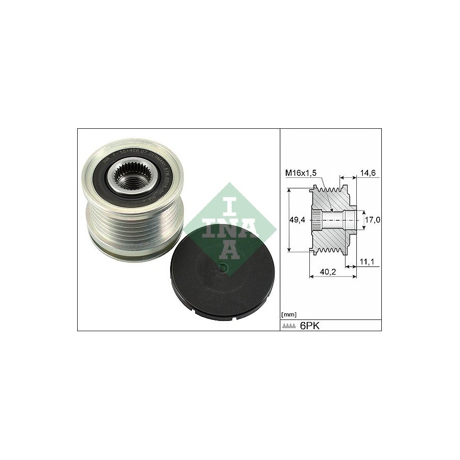 Alternator Freewheel Clutch 535012410 Ina | Winparts.co.uk - Alternator ...