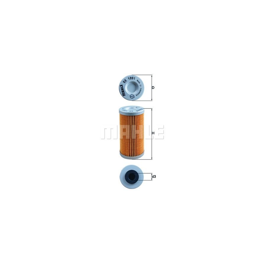 Oljefilter OX 1091 Mahle | Winparts.se - Oljefilter
