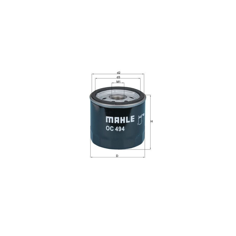 Oil Filter OC 494 Mahle | Winparts.ie - Oil filter