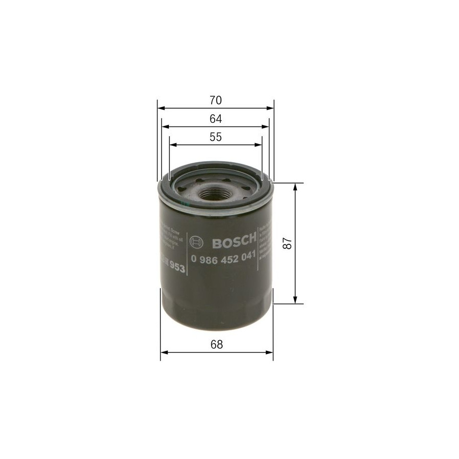 Oil Filter P2041 Bosch | Winparts.eu - Oil filter