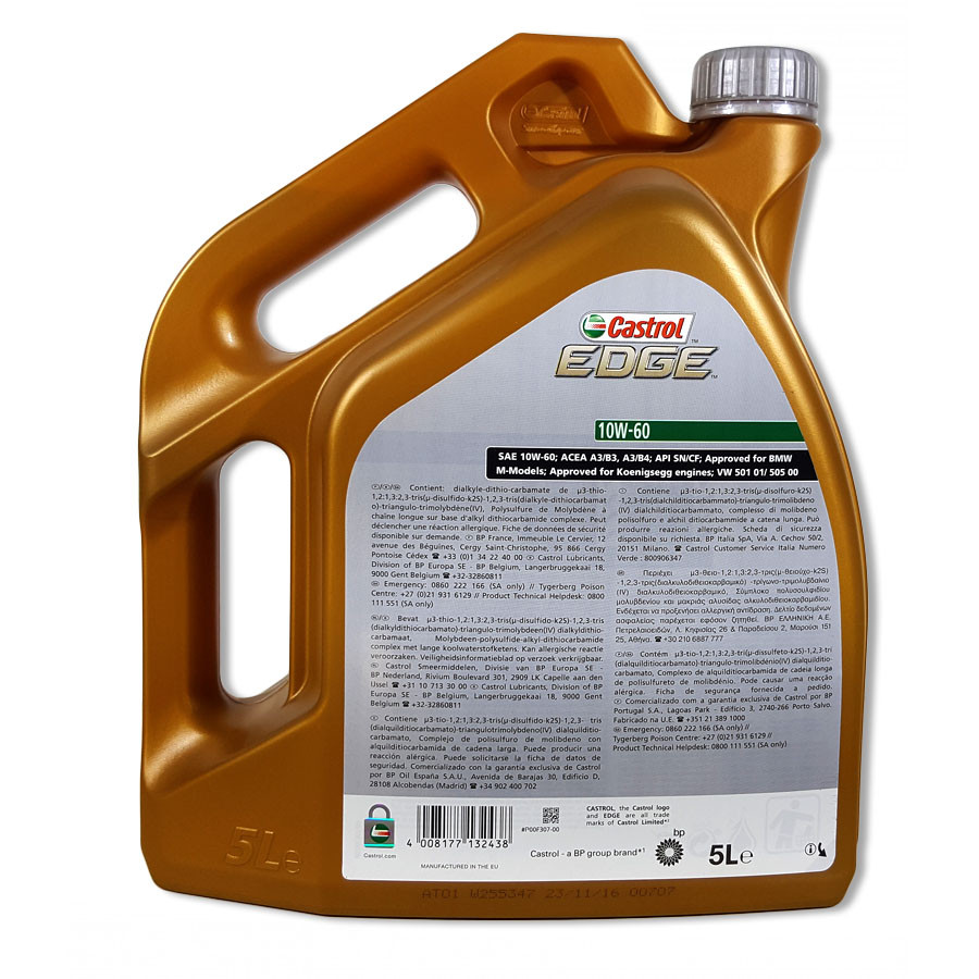 Motor oil Castrol Edge 10W60 Supercar 5L 150A09 | Winparts.co.uk ...