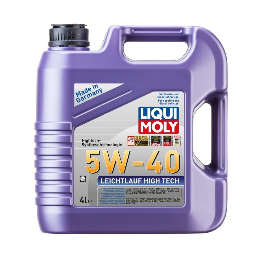 Motorolie Liqui Moly Leichtlauf High Tech 5W-40 1L voor o.a. ALFA ROMEO ...