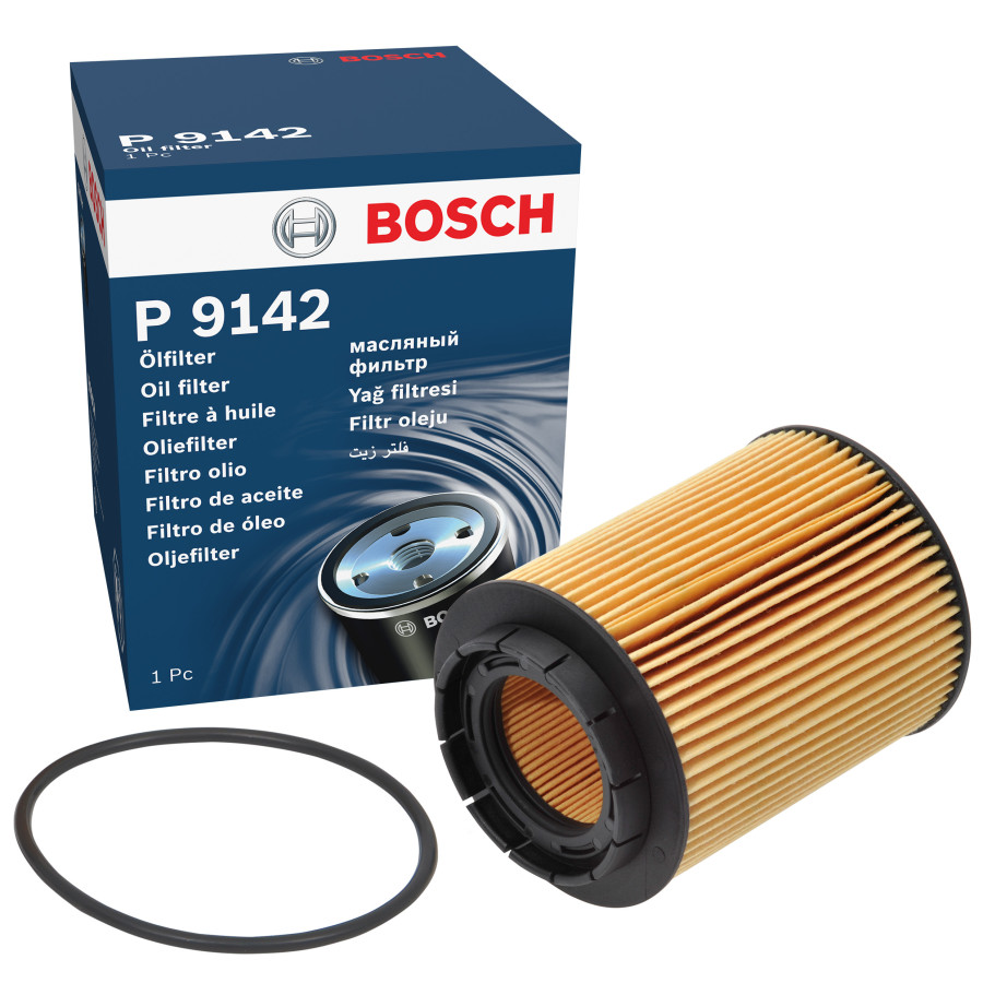 Oliefilter P9142 Bosch voor o.a. AUDI, FORD, JEEP, MERCEDES-BENZ ...
