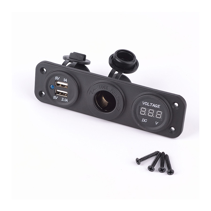 AutoStyle luxe USB-inbouwdoos met frame 12/24 Volt 117 x 29 mm ...