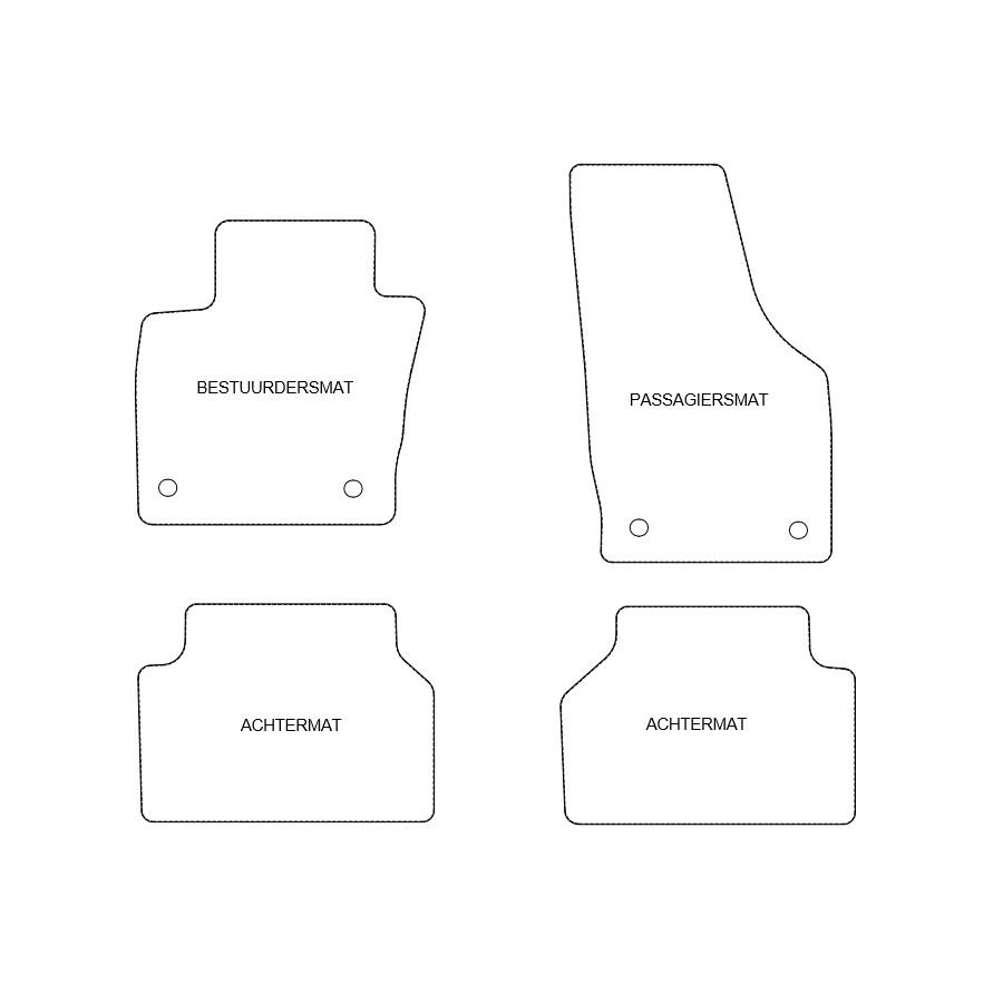 Velours Automatten passend voor Audi Q3 2012- 4-delig voor o.a. AUDI ...