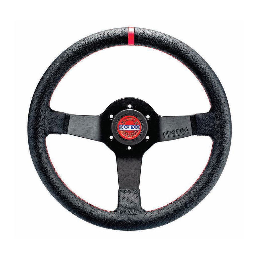 Sparco Universeel Sportstuur 'R330 Champion Dish' - Zwart Leer ...