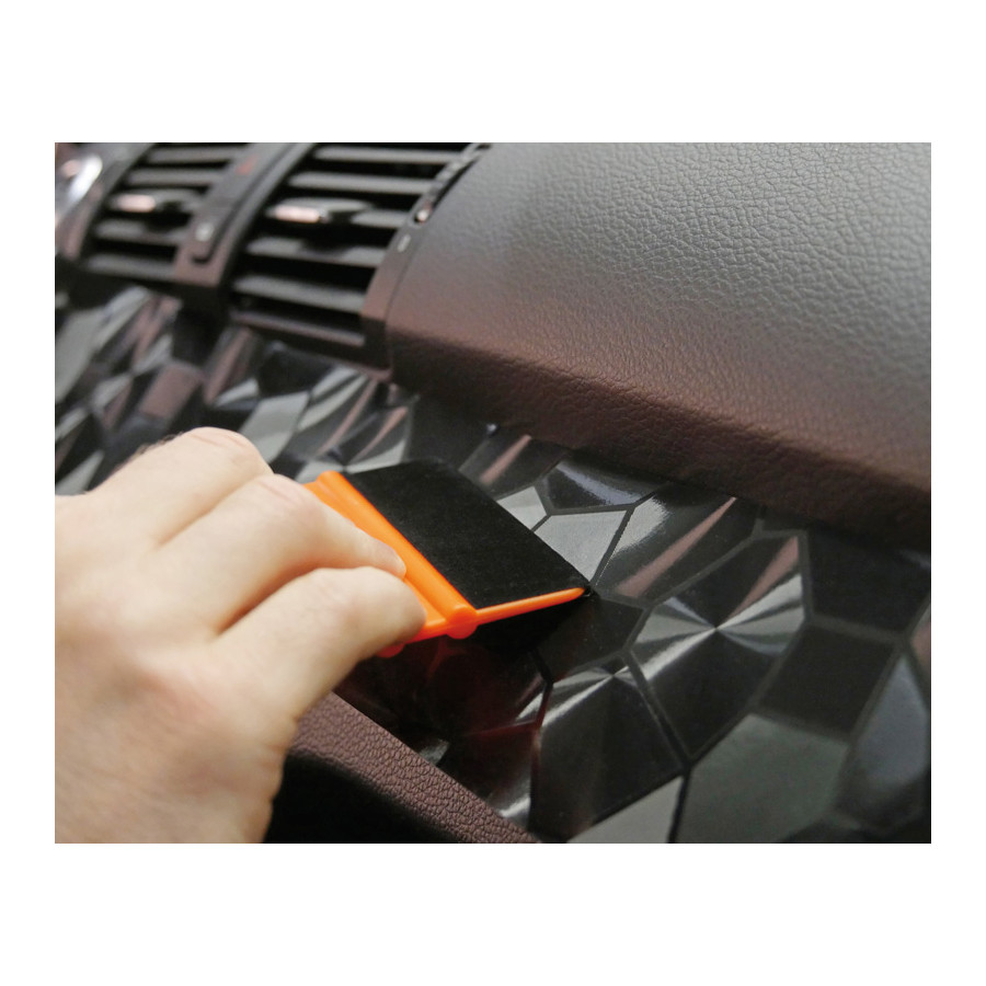 Foliatec Cockpit Designfolie Hexagon zwart-gestructureerd 50x50cm | Winparts.nl - Wrap folie