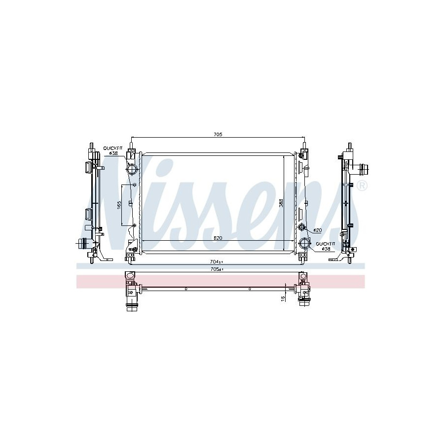 Radiateur 617854 Nissens voor o.a. FIAT, OPEL, VAUXHALL | Winparts.nl ...