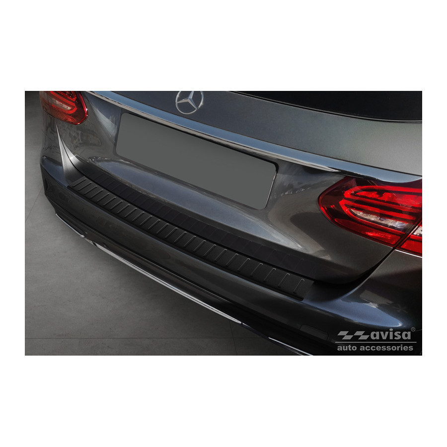 Matzwart RVS Bumper beschermer passend voor Mercedes C-Klasse W205 ...