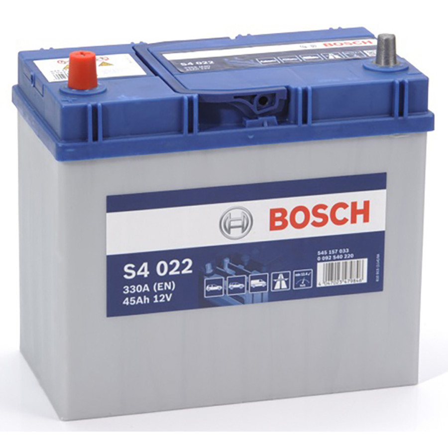 Bosch auto accu S4022 - 45Ah - 330A - voor voertuigen zonder start ...