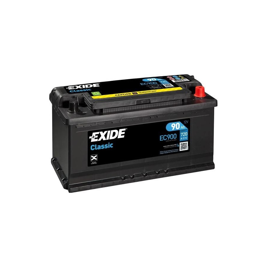 Exide Classic Accu EC900 90Ah voor o.a. ALFA ROMEO, ALPINA, AUDI, BMW ...