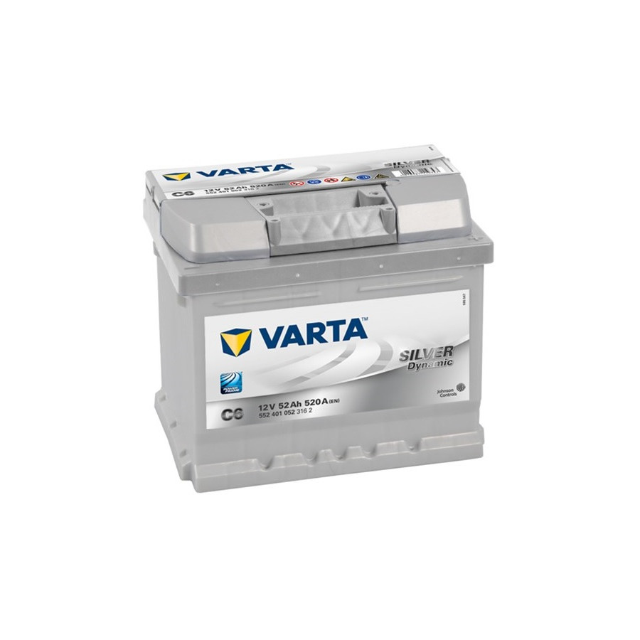 Varta Accu Silver Dynamic C6 52 Ah voor o.a. AUDI, AUSTIN, BEDFORD, BMW ...