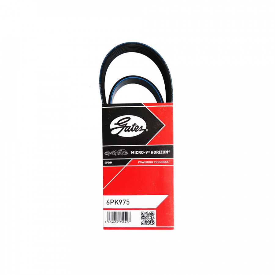 Multiriem 6PK975 Gates voor o.a. ALFA ROMEO, CITROEN, DS, FORD, FORD ...