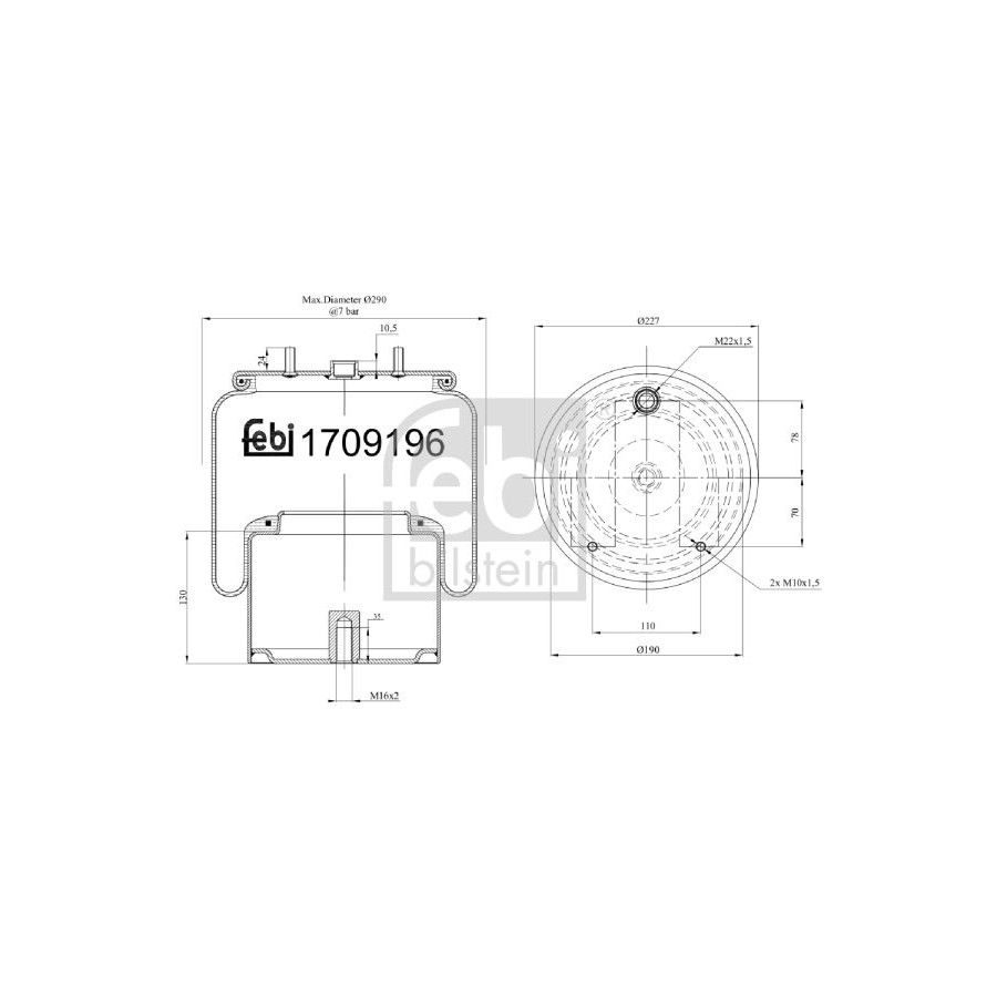 Veerbalg, luchtvering voor o.a. DAF | Winparts.nl - Luchtvering