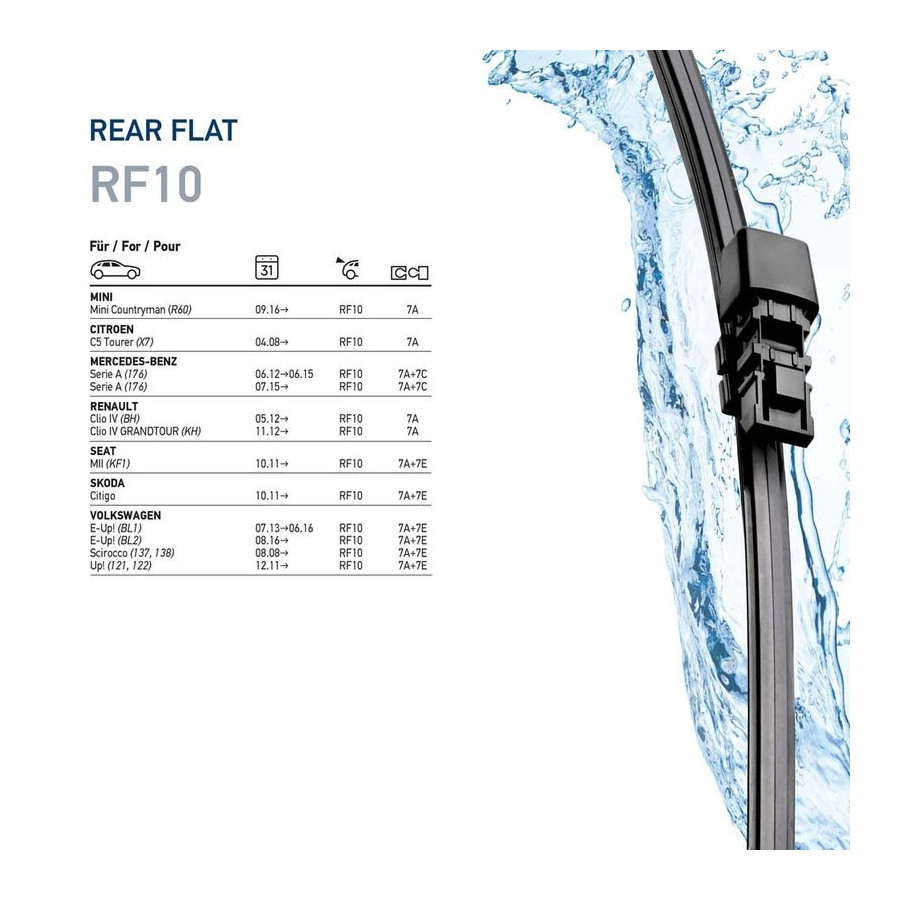 Ruitenwisser achter 9XW 358 179-101 Hella voor o.a. CITROEN, MERCEDES ...