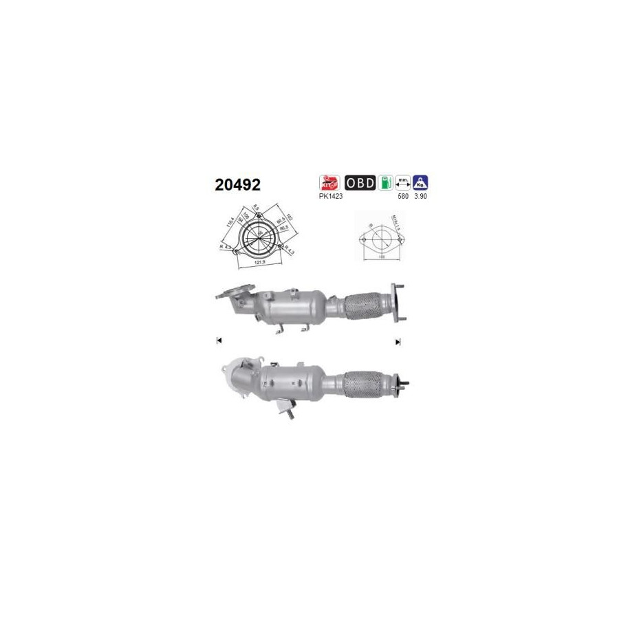 Katalysator voor o.a. FORD | Winparts.nl - Katalysator