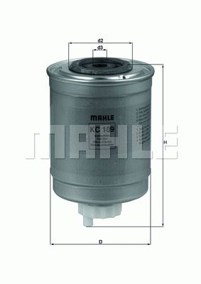 Fuel filter KC 109 Mahle | Winparts.eu - Fuel filter
