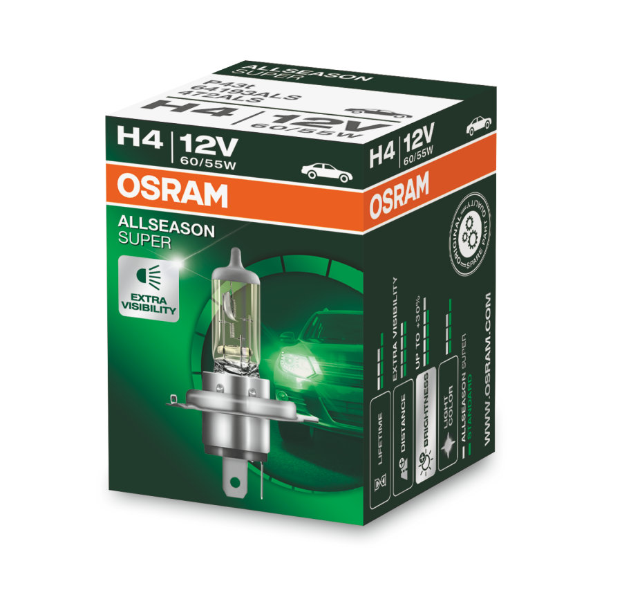 Osram All Season 12V H4 60/55W | Winparts.ie - Car bulbs