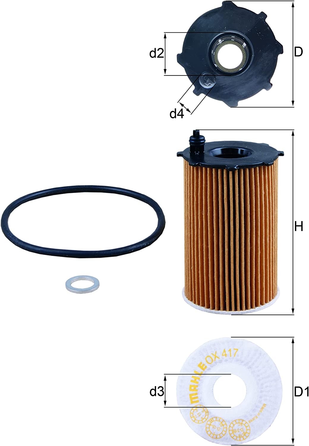 Oil Filter OX 417D Mahle | Winparts.eu - Oil filters