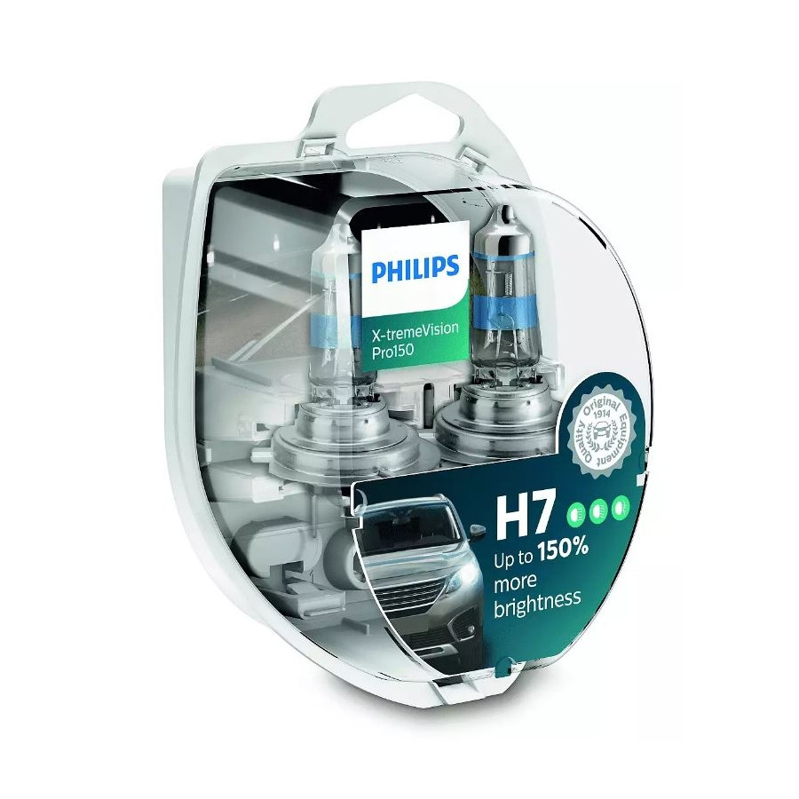 Philips X-treme Vision Pro150 H7 voor o.a. ABARTH, ALFA ROMEO, ALPINA ...