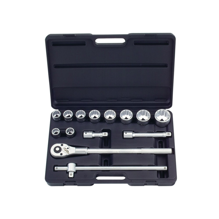 14pc 3/4" 12pt. Flank socket set (MM) - blow mold case | Winparts.nl ...