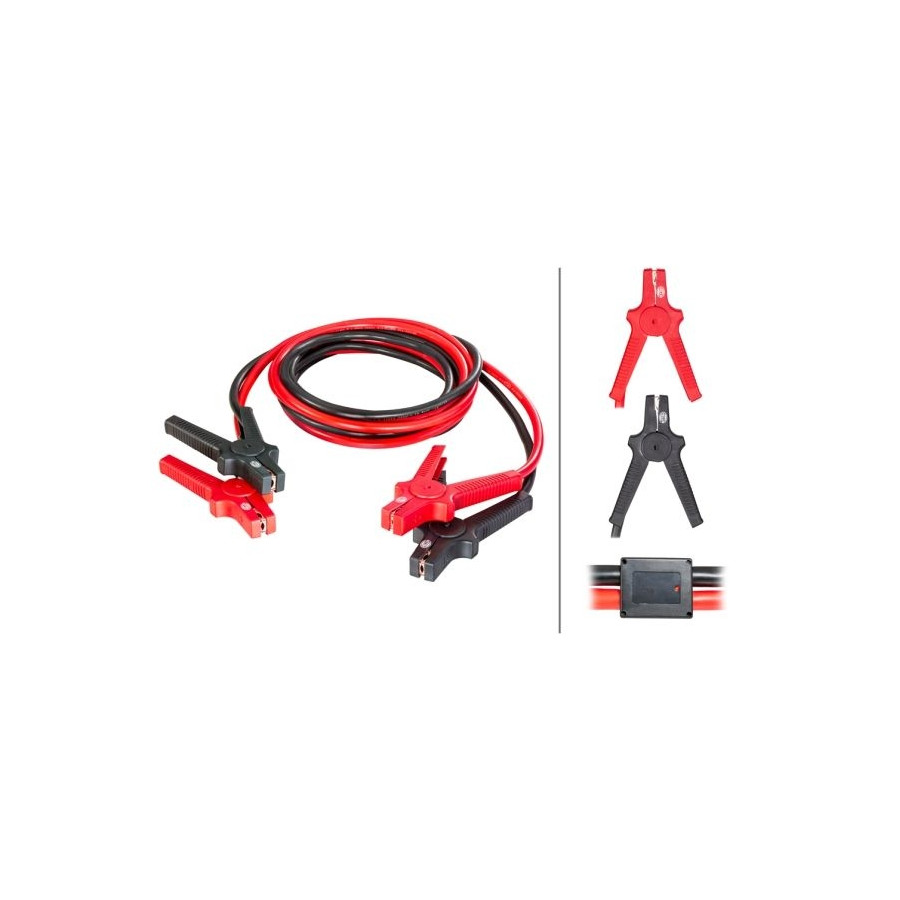 Hella Startkabels 480A, gezekerd | Winparts.be - Startkabels